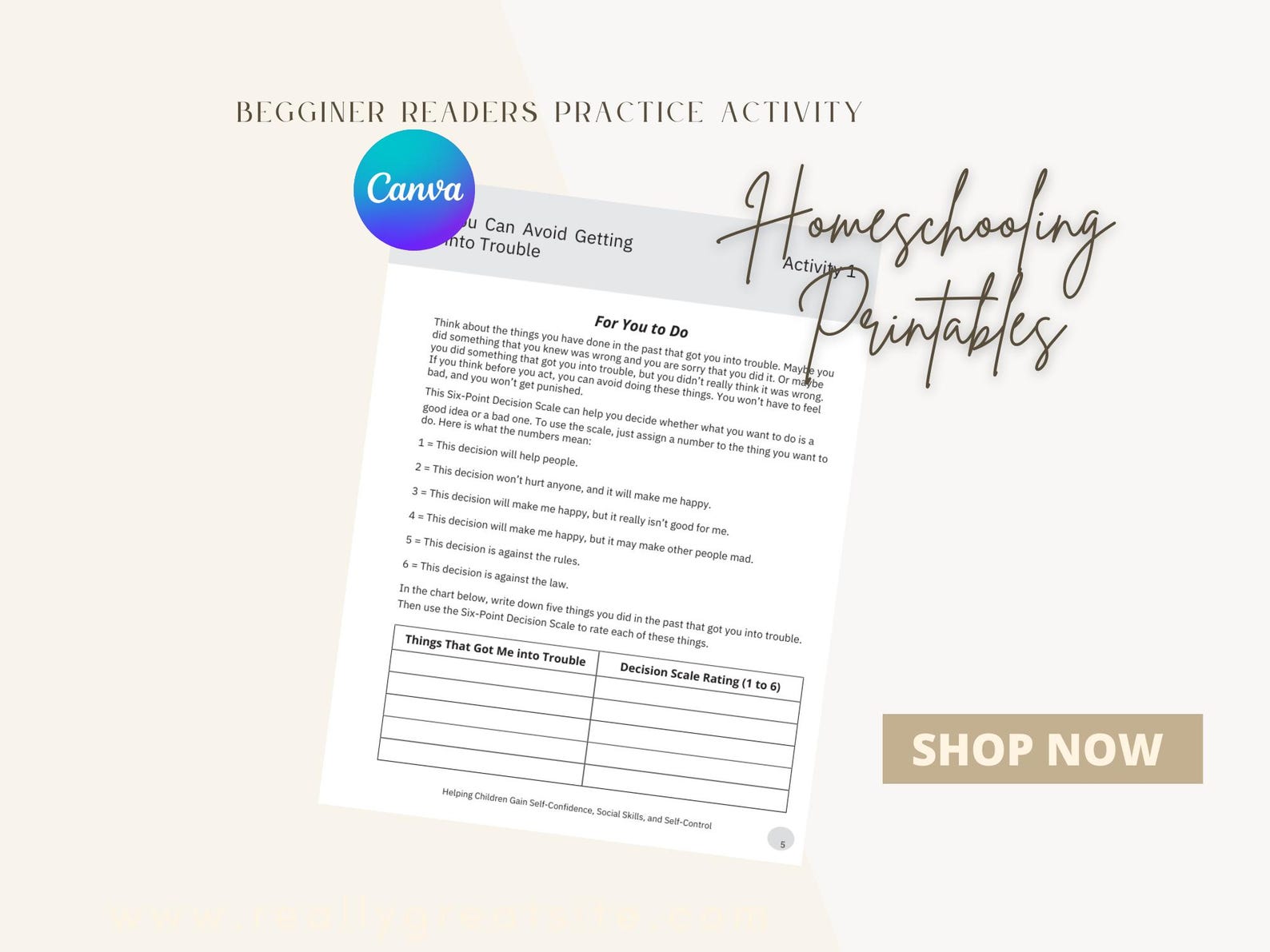 ADHD Kids Worksheets, Focus, Social Skills & Self Control Activities ...