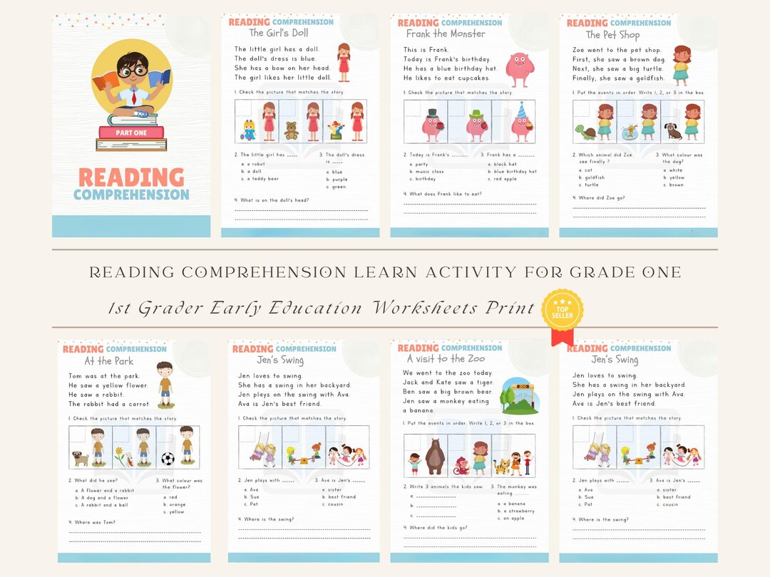 1st Grade Reading Comprehension Worksheets: Early Education (printable ...