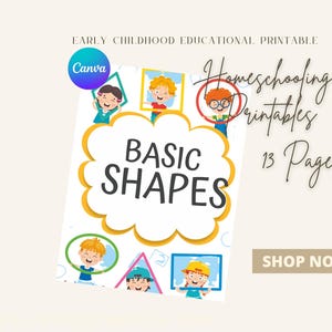 Basic Shapes Matching Tracing Worksheets, Prek Workbook, Early ...