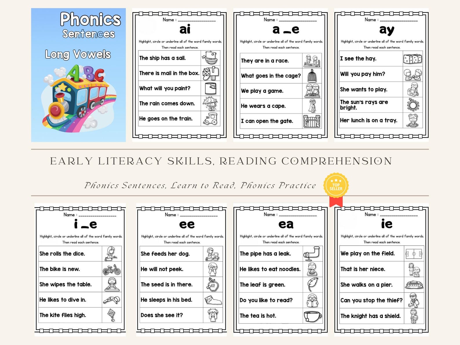 Phonics Sentences, Learn to Read, Phonics Practice, Beginner Readers ...