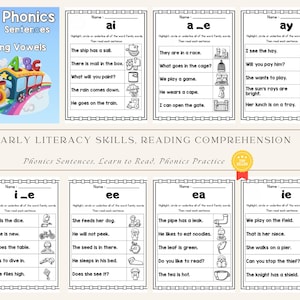 Phonics Sentences, Learn to Read, Phonics Practice, Beginner Readers ...