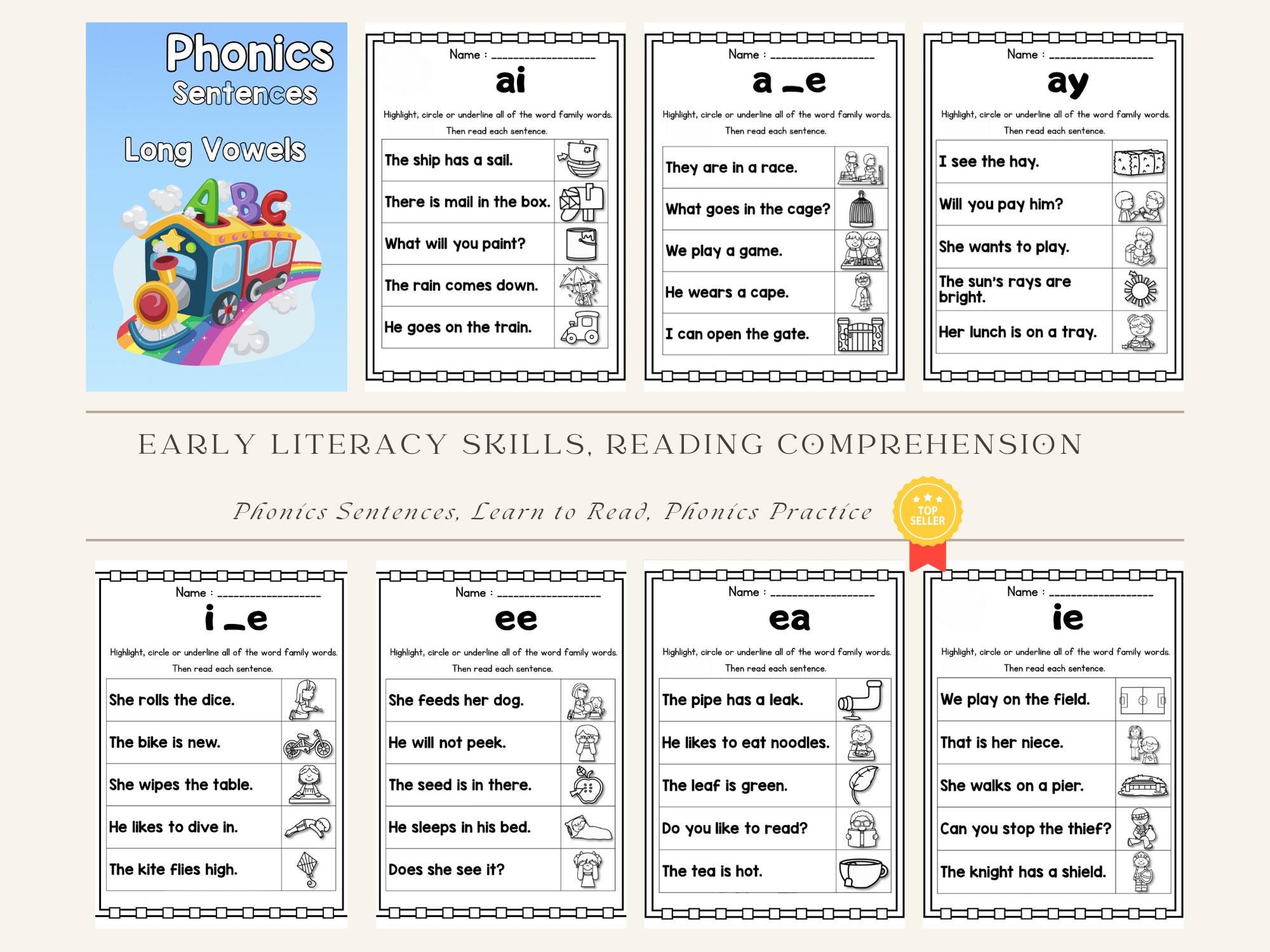 Phonics Sentences, Learn to Read, Phonics Practice, Beginner Readers ...
