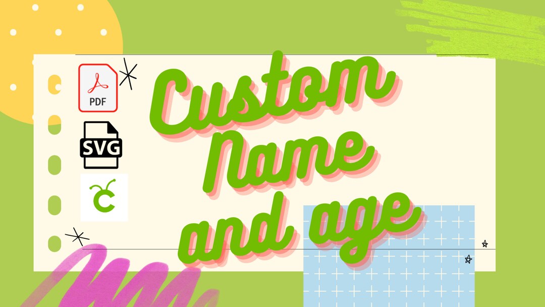 Customise Your Name and Age - Etsy
