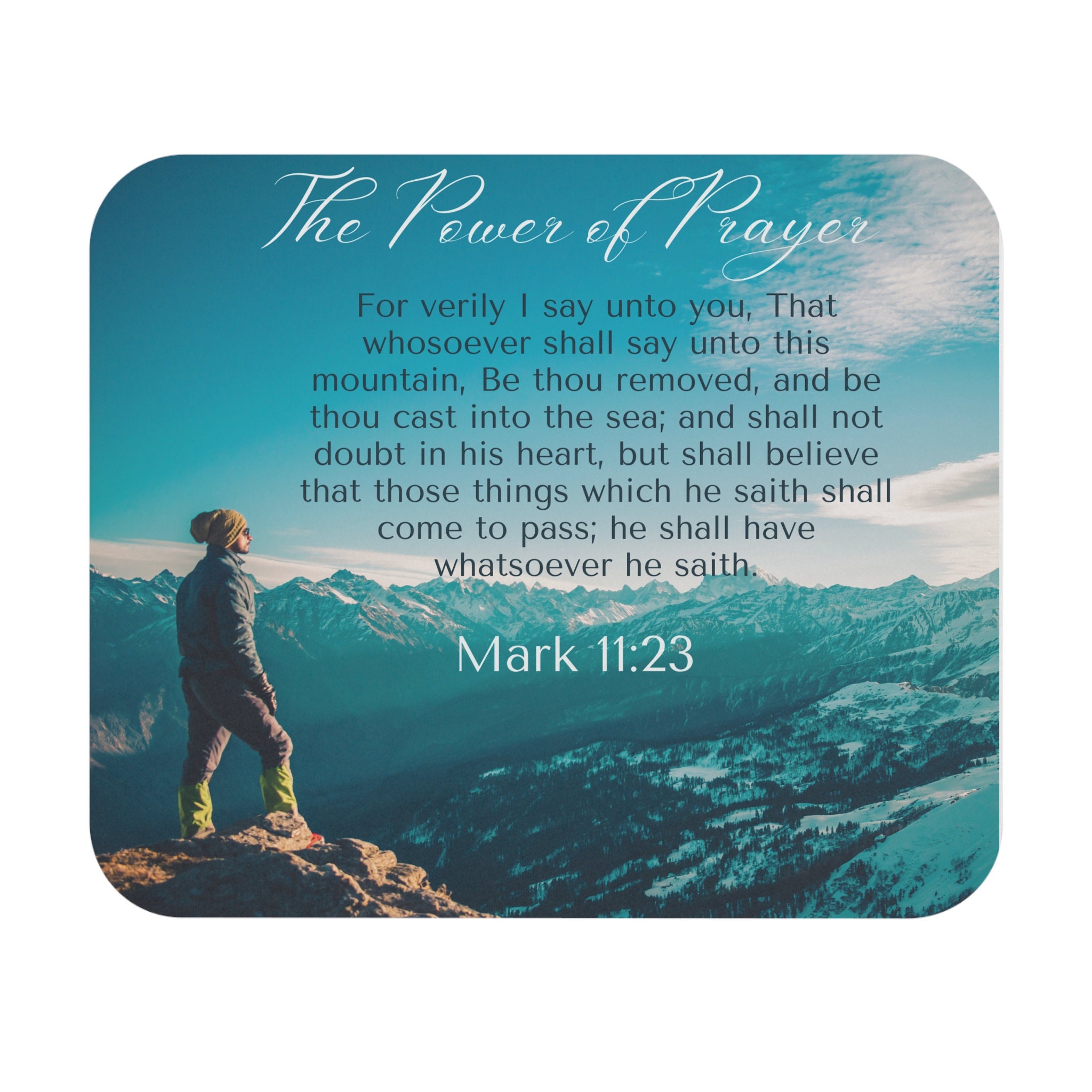 The Power of Prayer Scripture Mouse Pad, Christian Mouse Pad ...