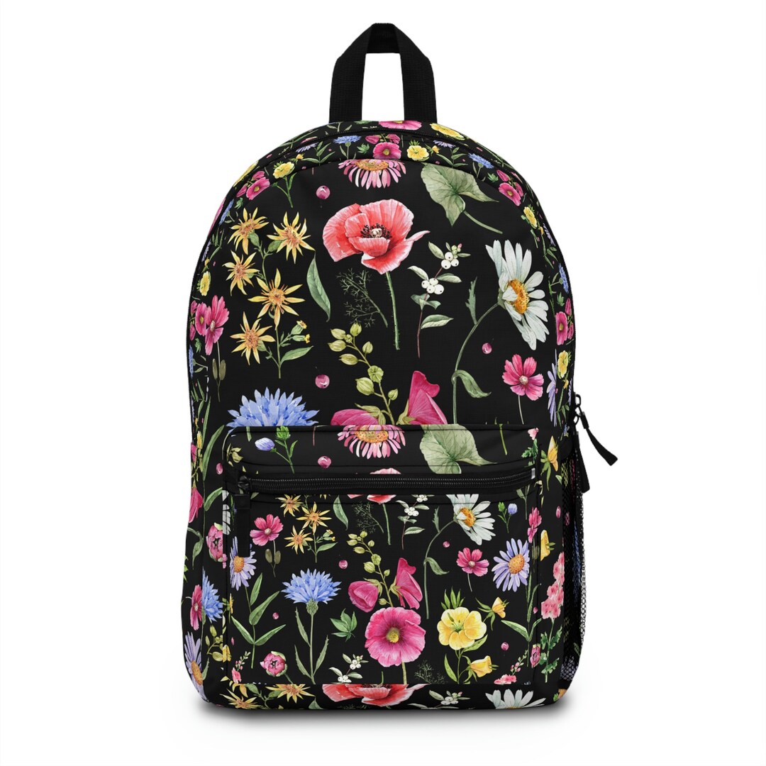 Wildflower Botanical Backpack 'magical Floral Spring Garden' Wild ...