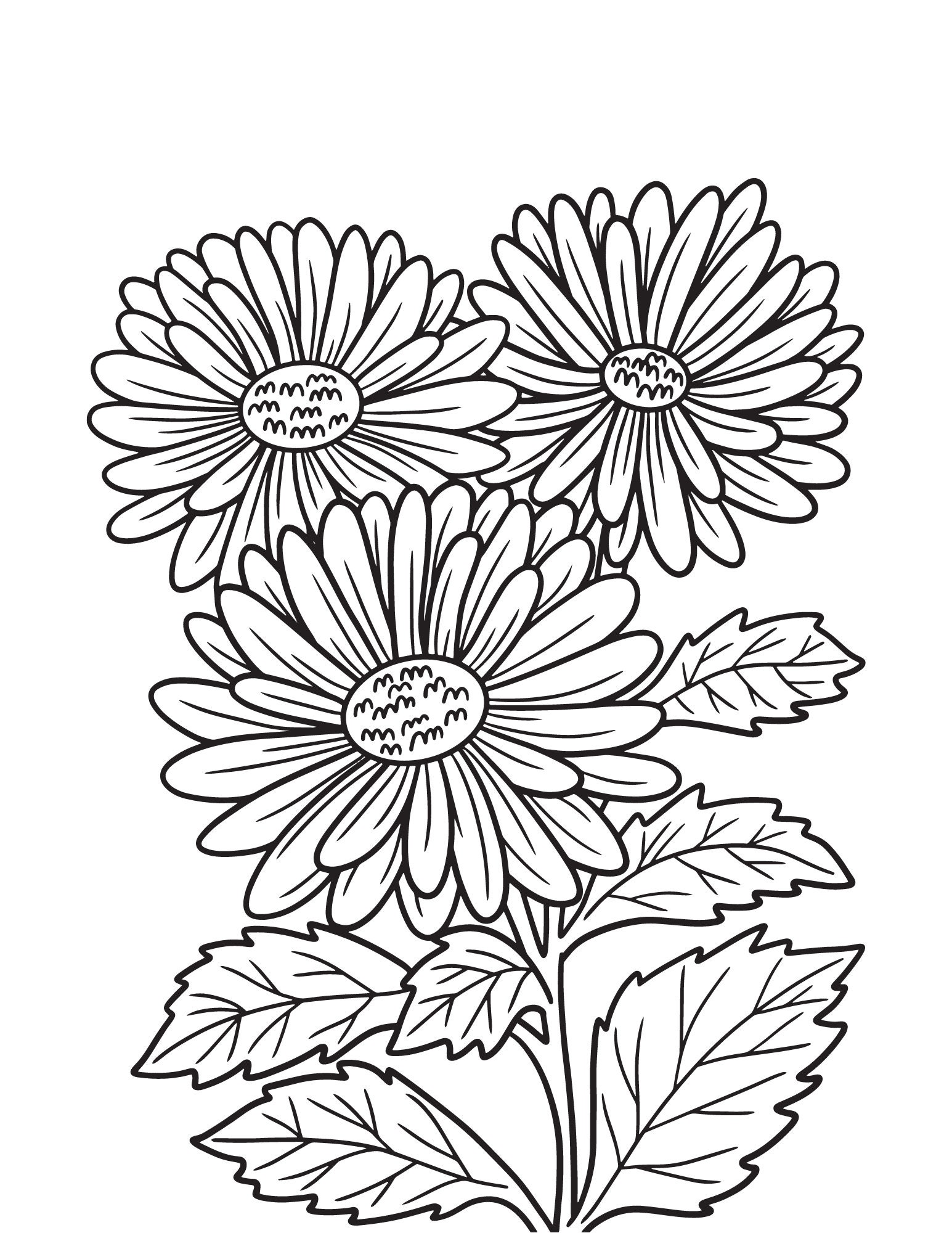 50 Flower Coloring Pages Printable Flowers Floral - Etsy