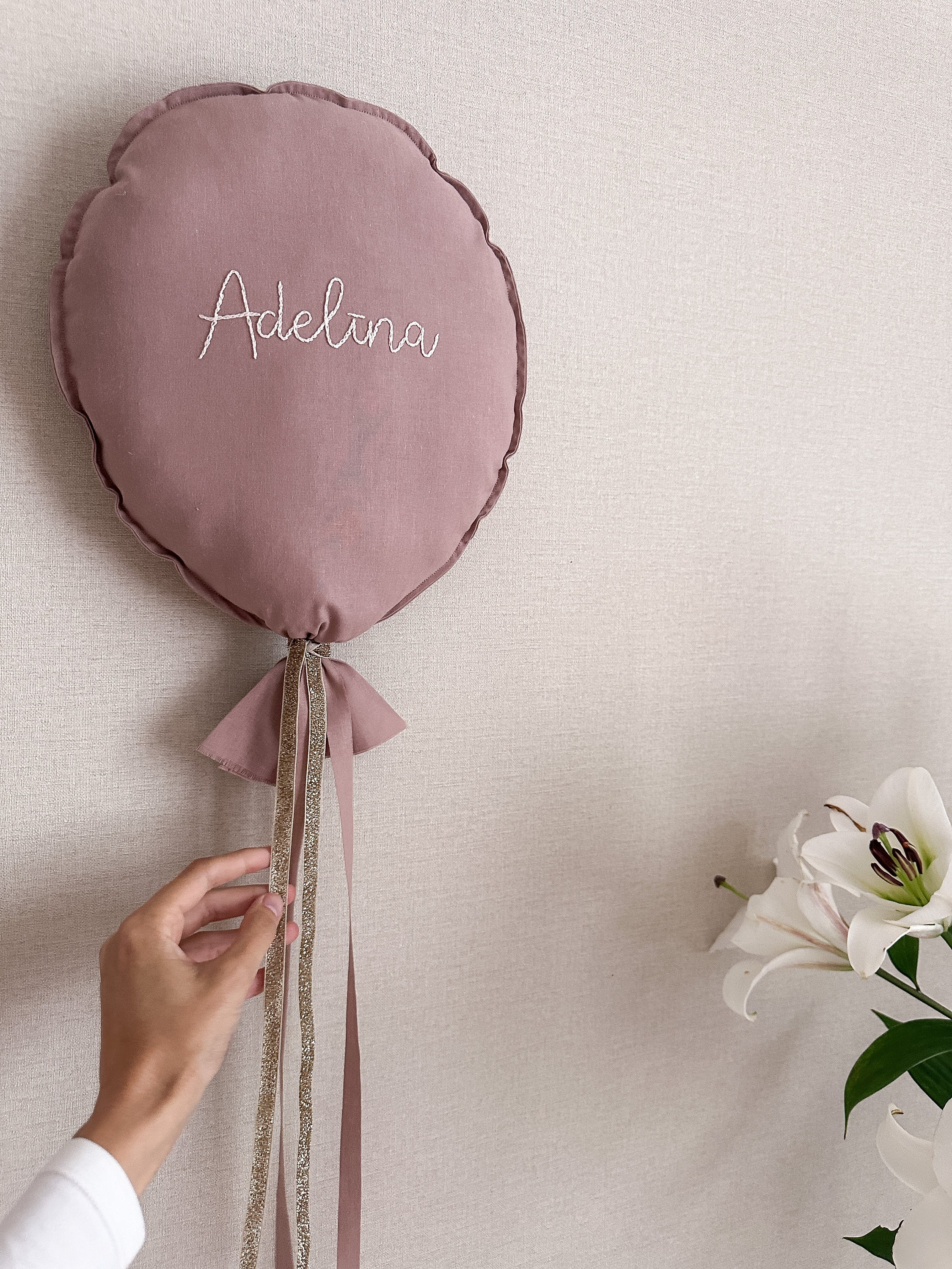 Cotton Balloon Custom Name Balloon Set Custom Fabric Balloon Custom ...