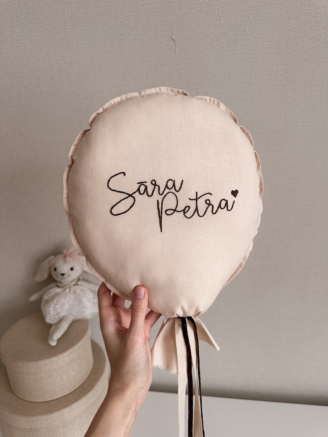 Cotton Balloon Custom Name Balloon Set Custom Fabric - Etsy