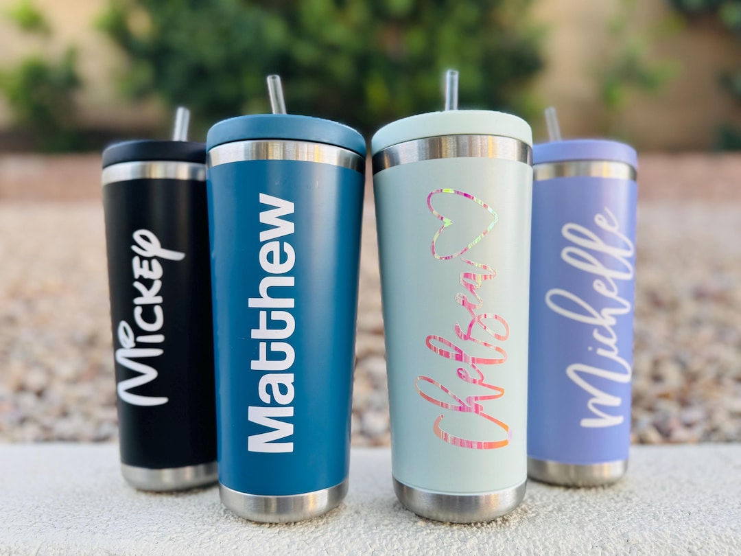 Custom Name Decal: Waterproof Vinyl Sticker for Tumblers, Laptops - Etsy