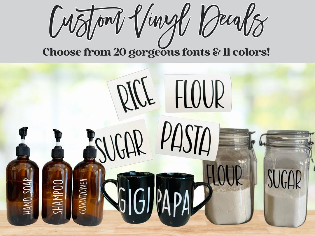 Custom Vinyl Labels for Pantry Storage Labels for Home Organization ...