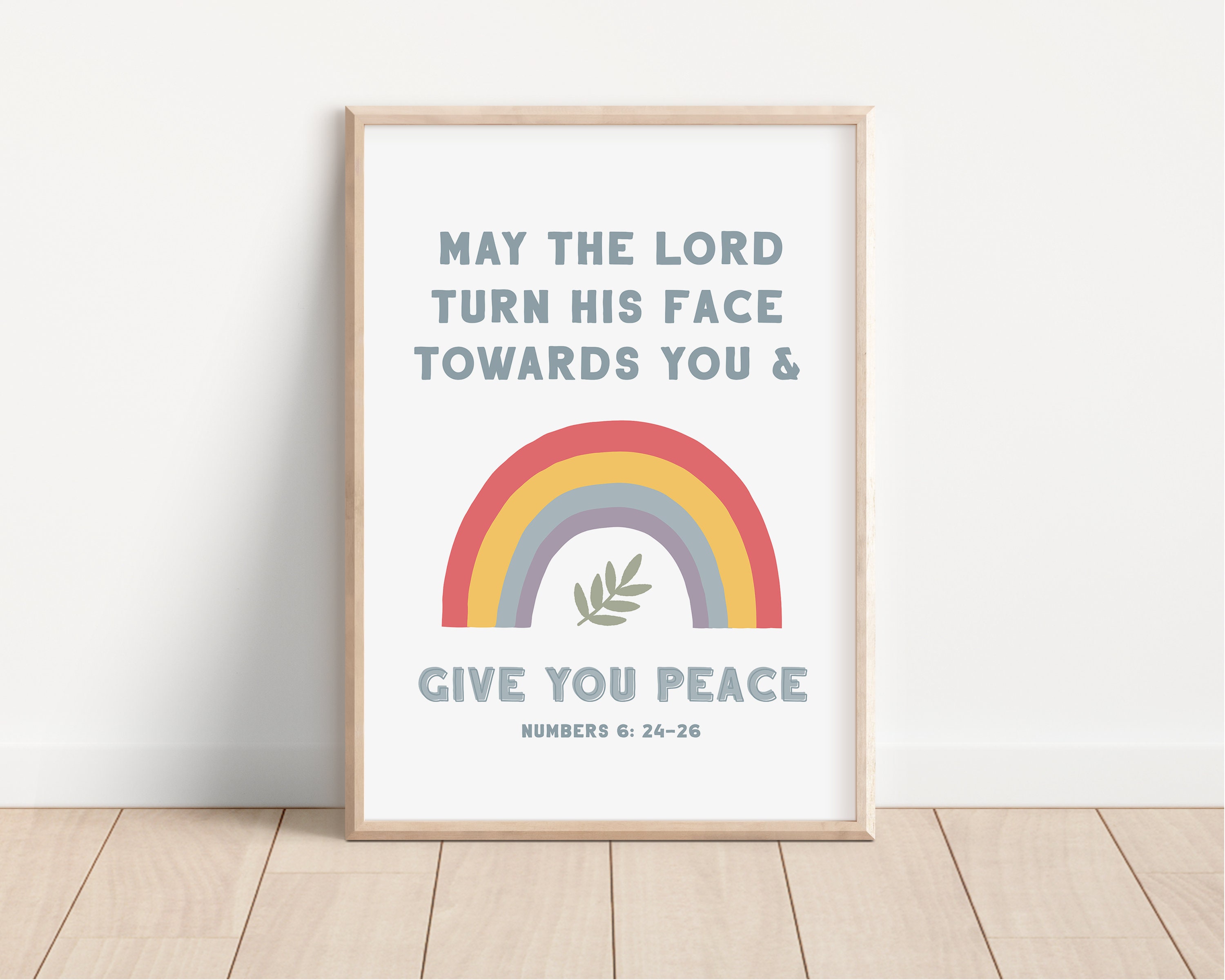 The Blessing, Colorful Printable Nursery Decor, Numbers 6:24-26 ...