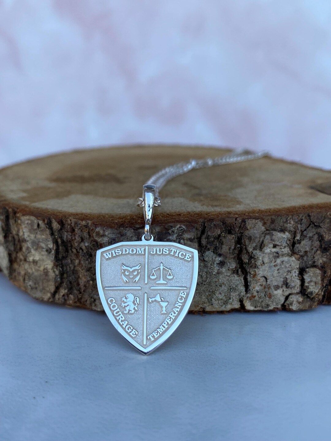 The Cardinal Virtues Stoic Necklace,justice Wisdom Necklace,four ...