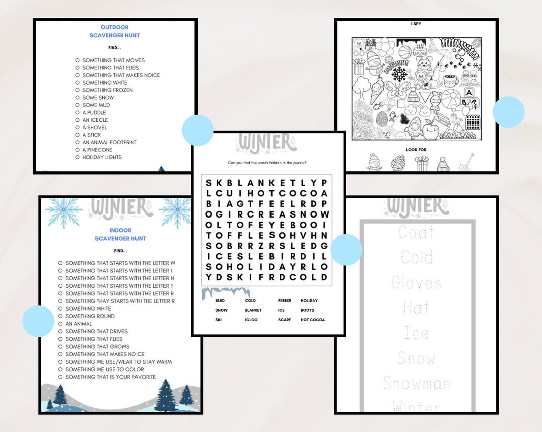 Winter Snow Day Activity for Kids Activity Printable for Kids Activity ...