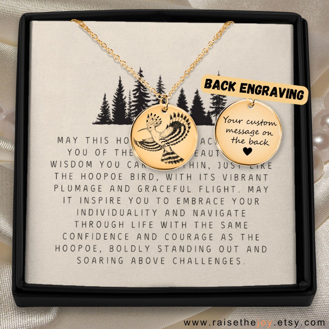 Personalized Hoopoe Necklace Best Present Idea for Woman Bird Art ...