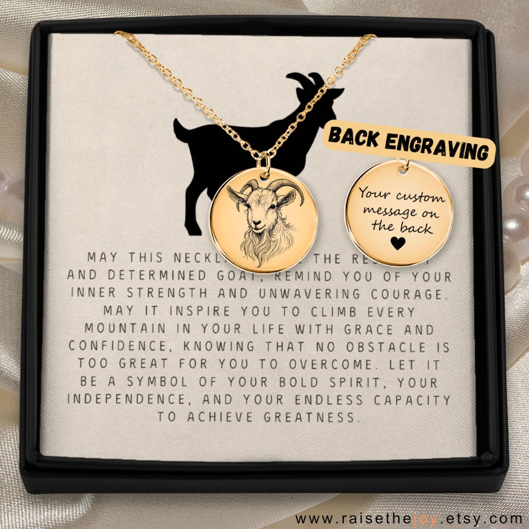 Personalized Goat Coin Necklace for Women Unique Birthday Gift Idea ...