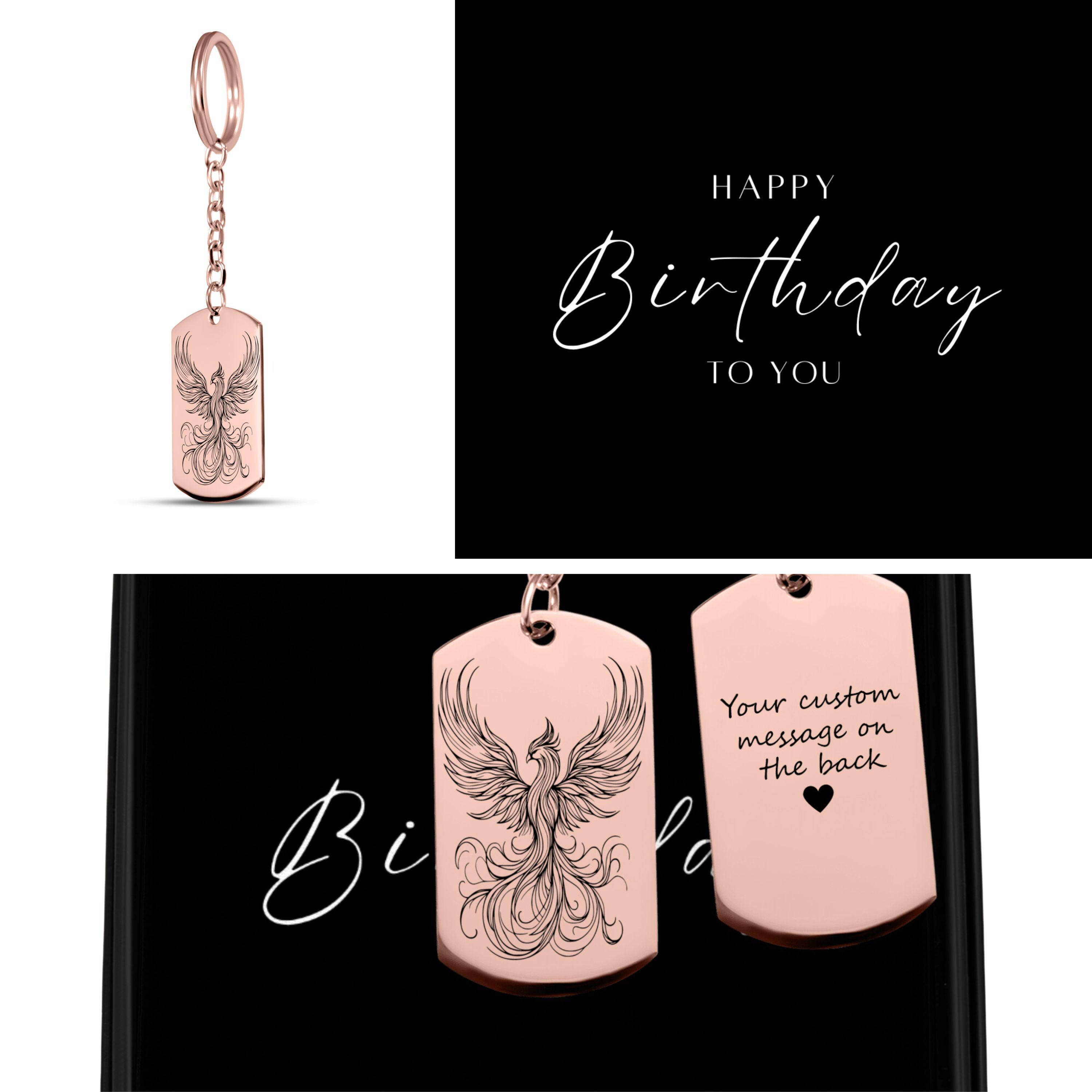 Reborn Phoenix Keychain Engraved Anniversary Gift Flames Phoenix ...