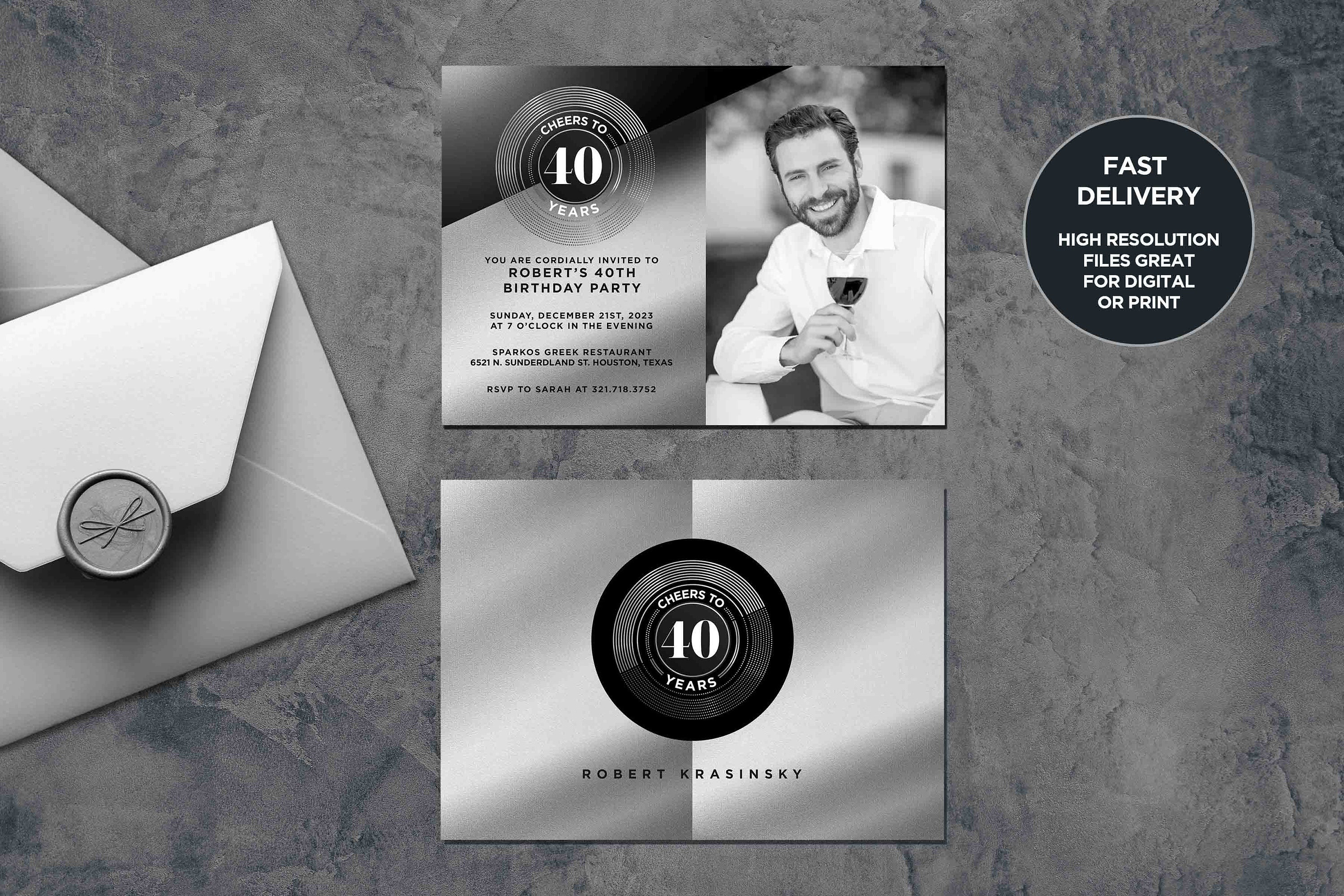 Custom Classy Chic Birthday Invitation Digital Download - Etsy