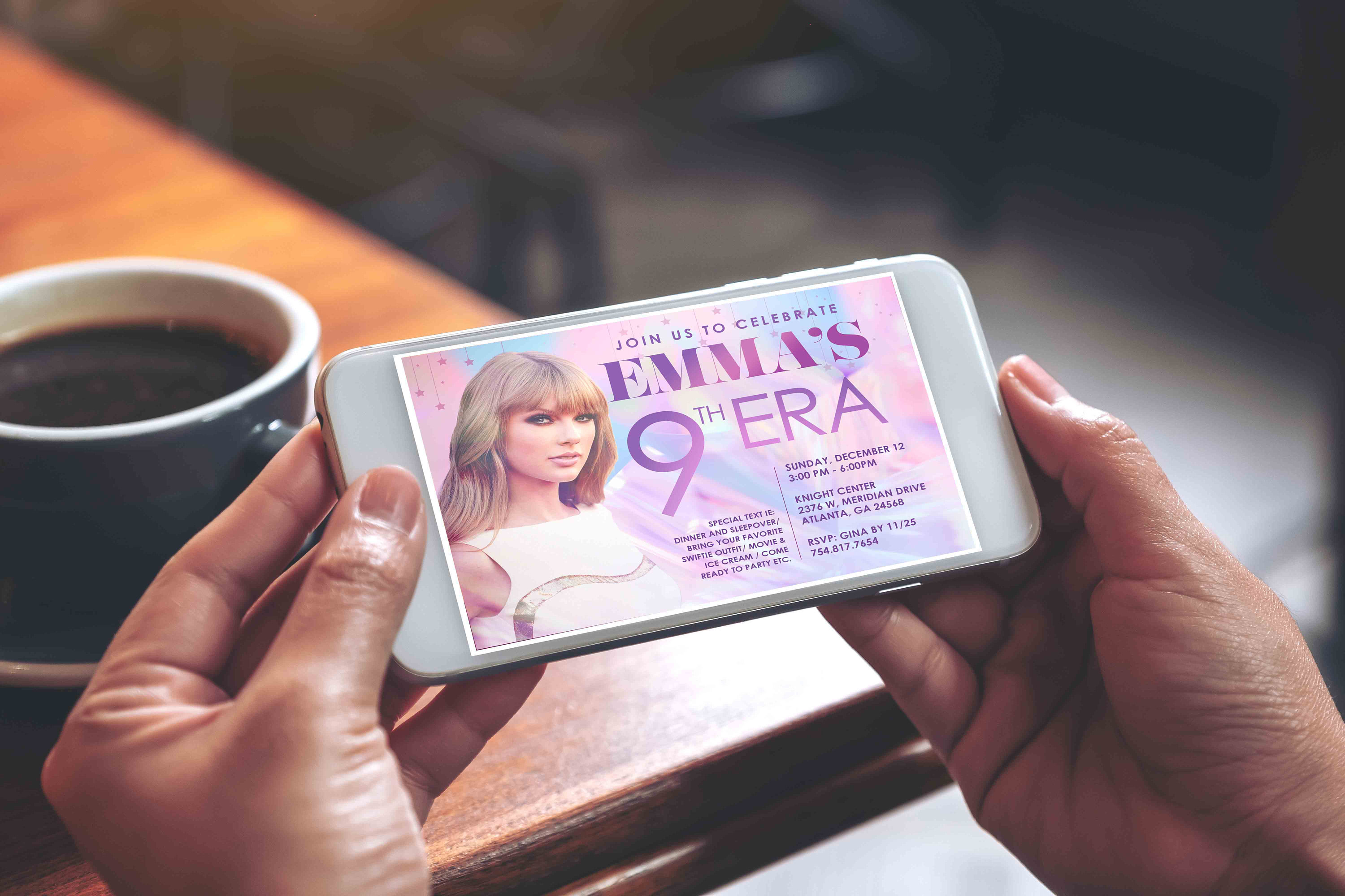 Custom Taylor Swift Birthday Invite, Personalized Invitation, Digital ...