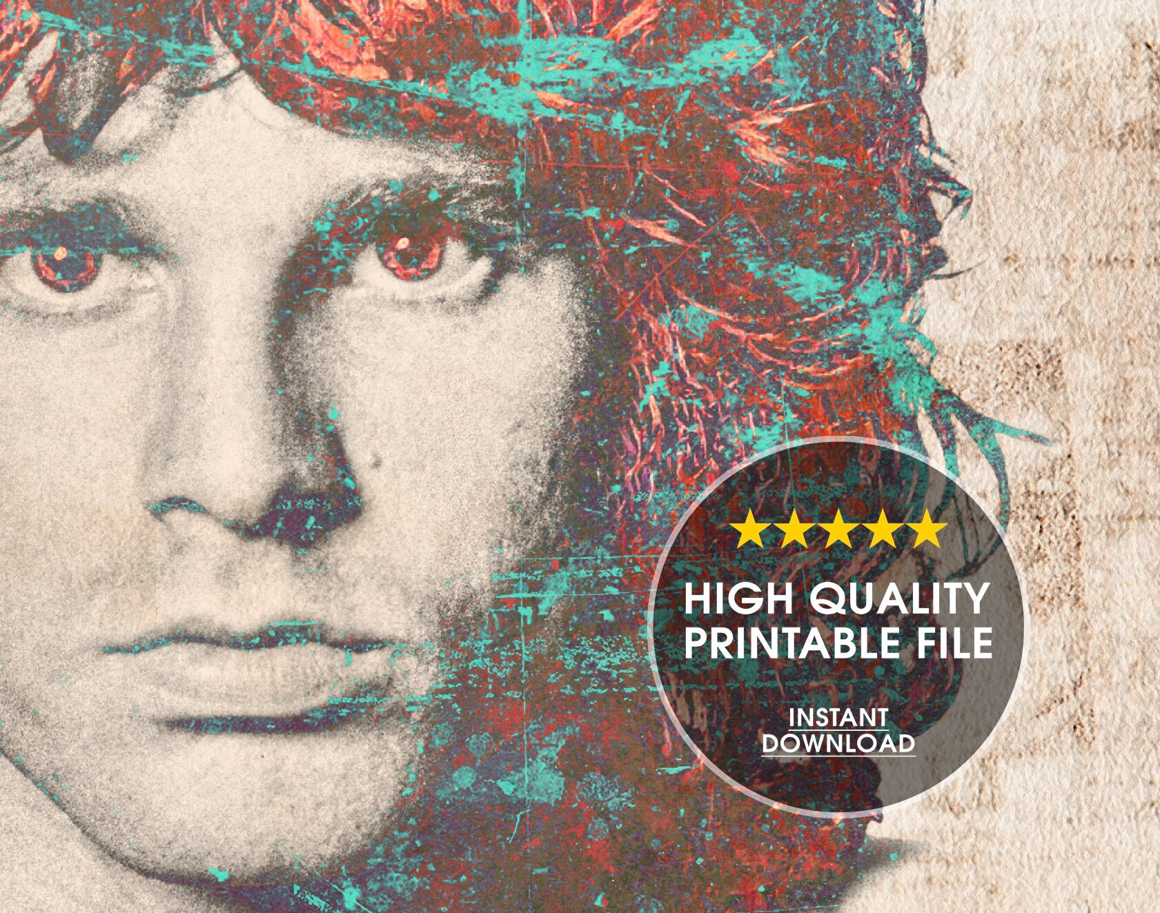 Jim Morrison Poster, the Doors Digital Download, the Doors Wall Art ...