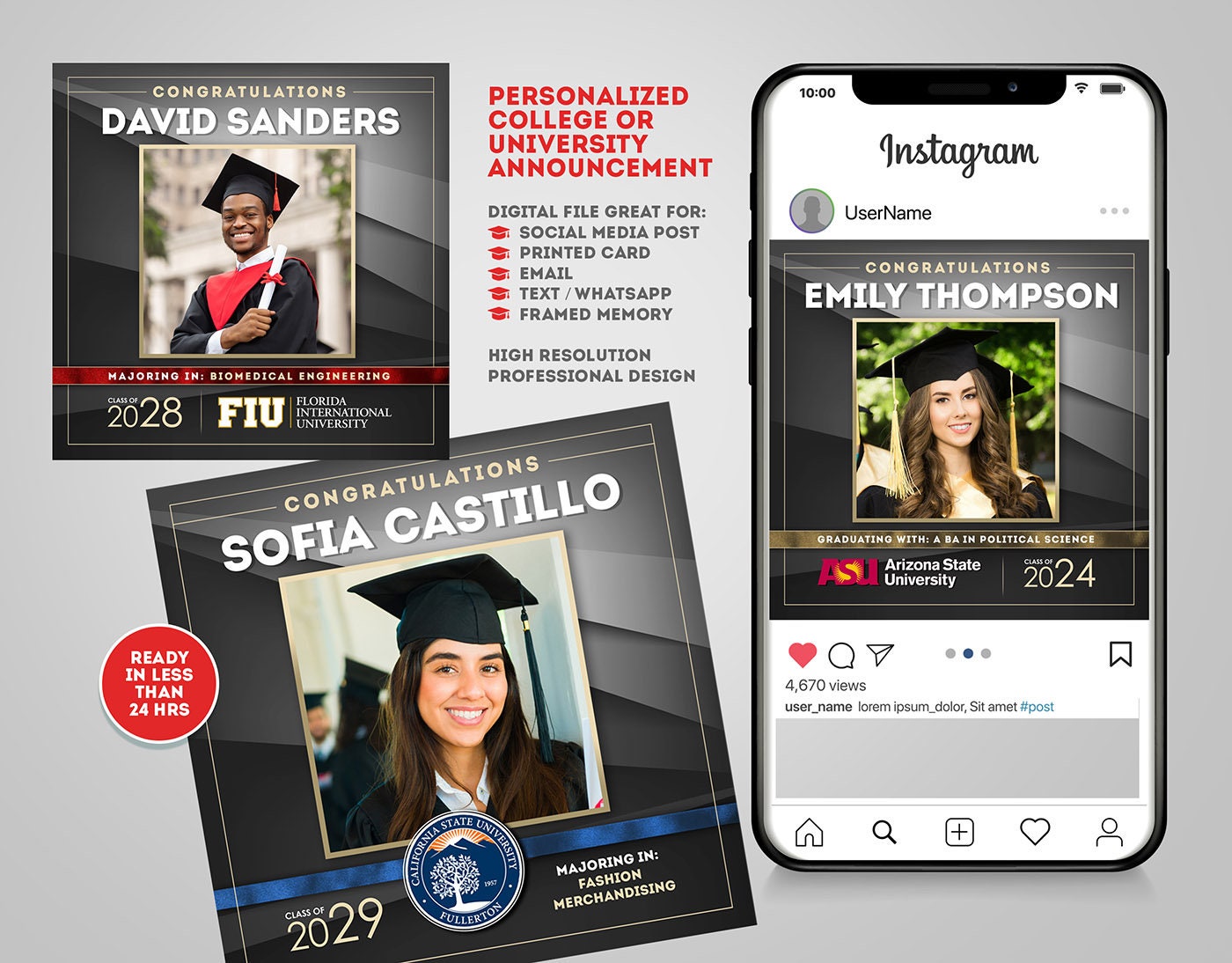 Custom College Announcement, Personalized University Acceptance ...