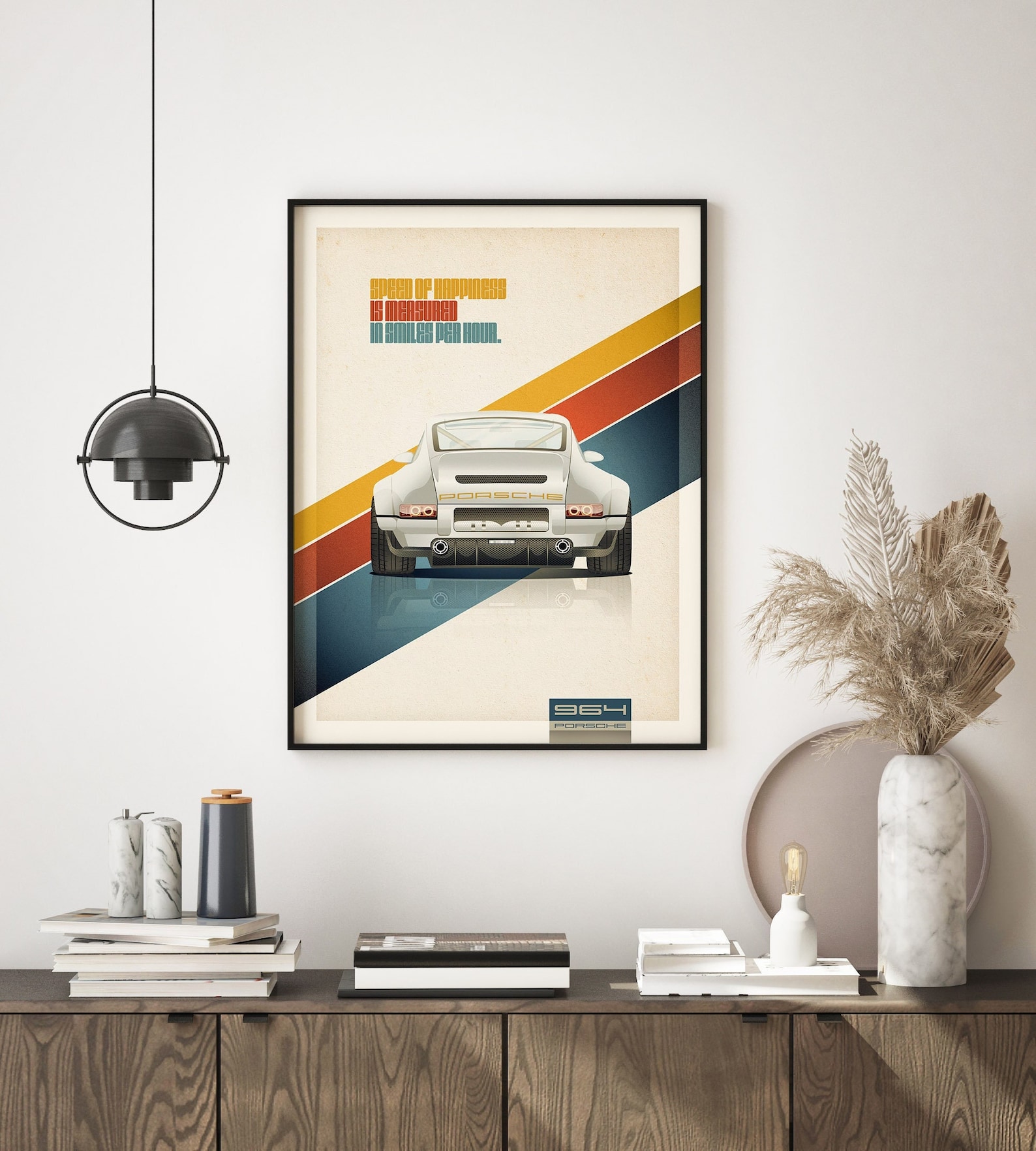 Porsche Poster Gift Digital Download Vintage Porsche 964 - Etsy