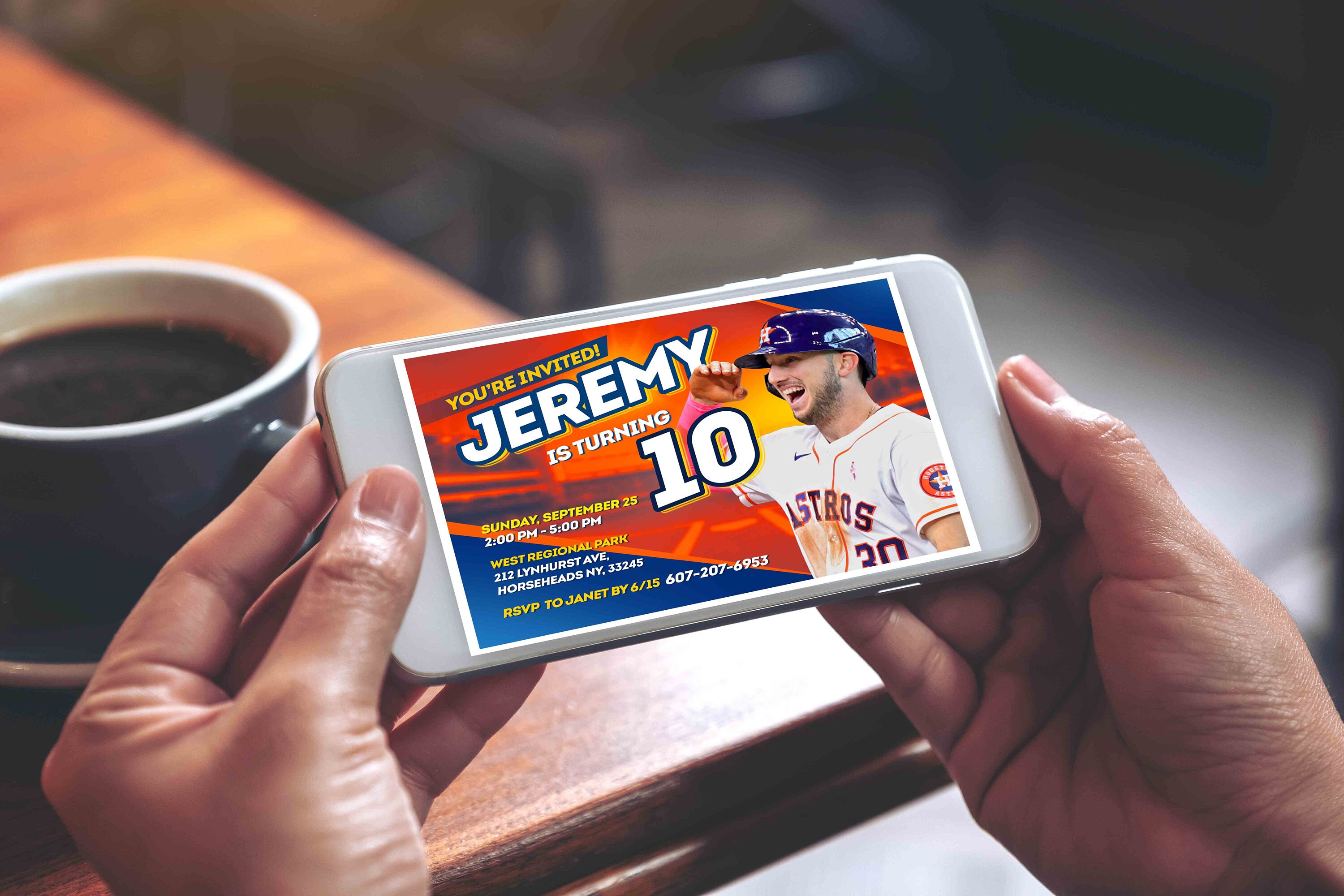 Custom Kyle Tucker Birthday Invitation, Personalized Houston Astros ...