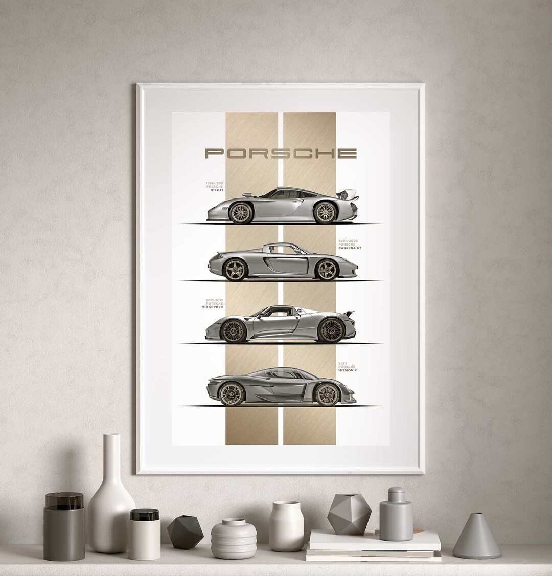 Porsche Poster Gift, Instant Digital Download, Pritable Boyfriend Gift ...