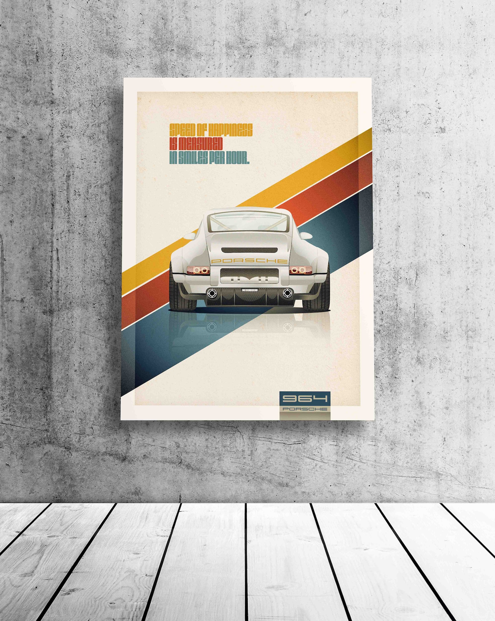 Porsche Poster Gift Digital Download Vintage Porsche 964 - Etsy