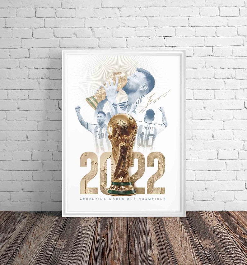 Messi Poster Printable Argentina Poster Digital Download World Cup ...