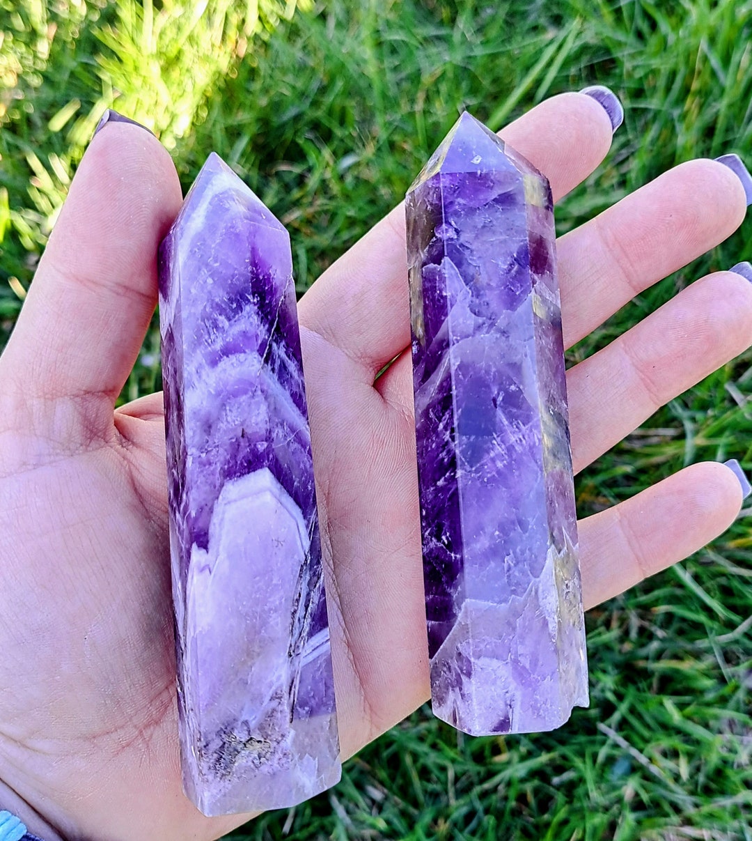 Banded/chevron/dream Amethyst Towers - Etsy