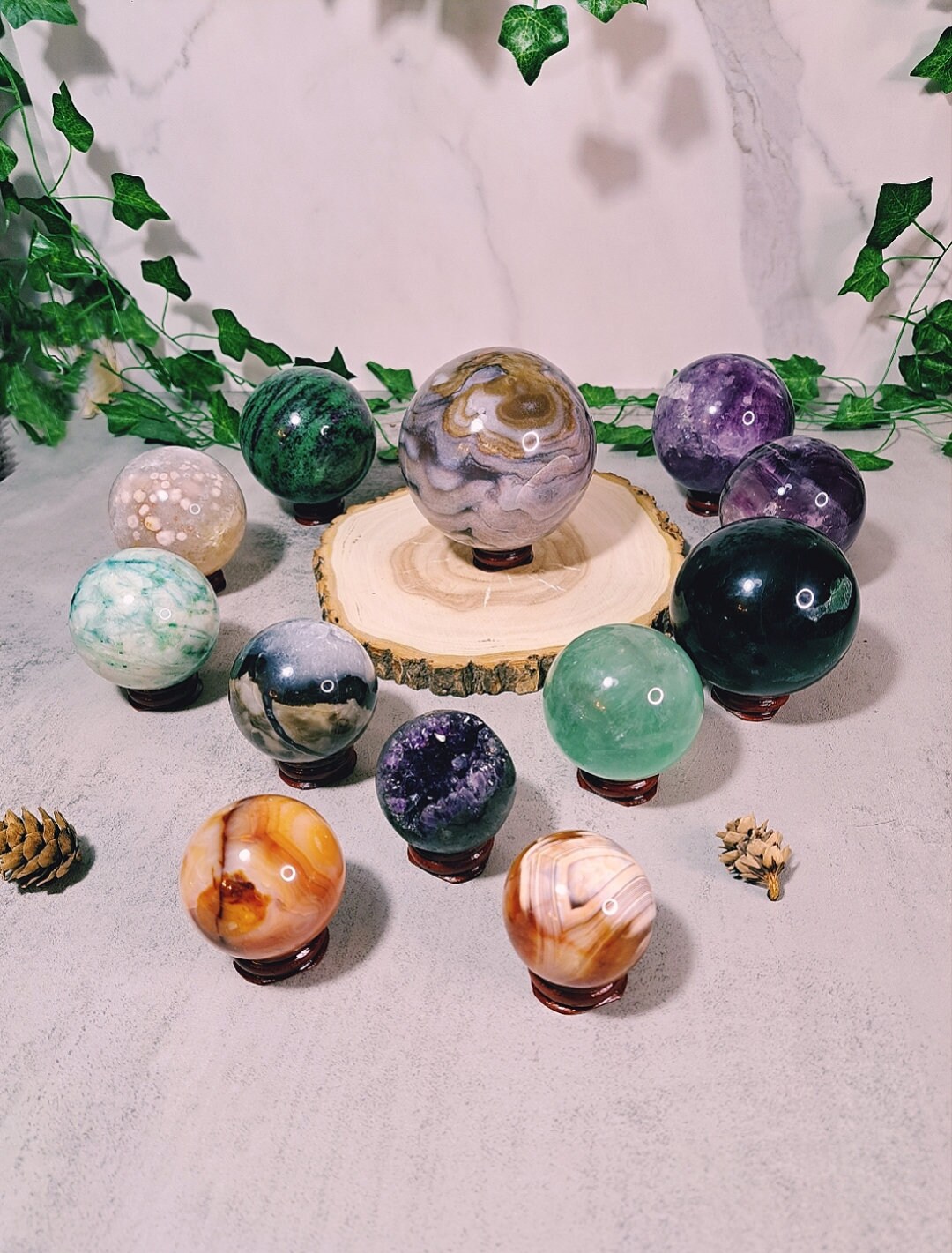 Variety of Crystal Spheres - Etsy