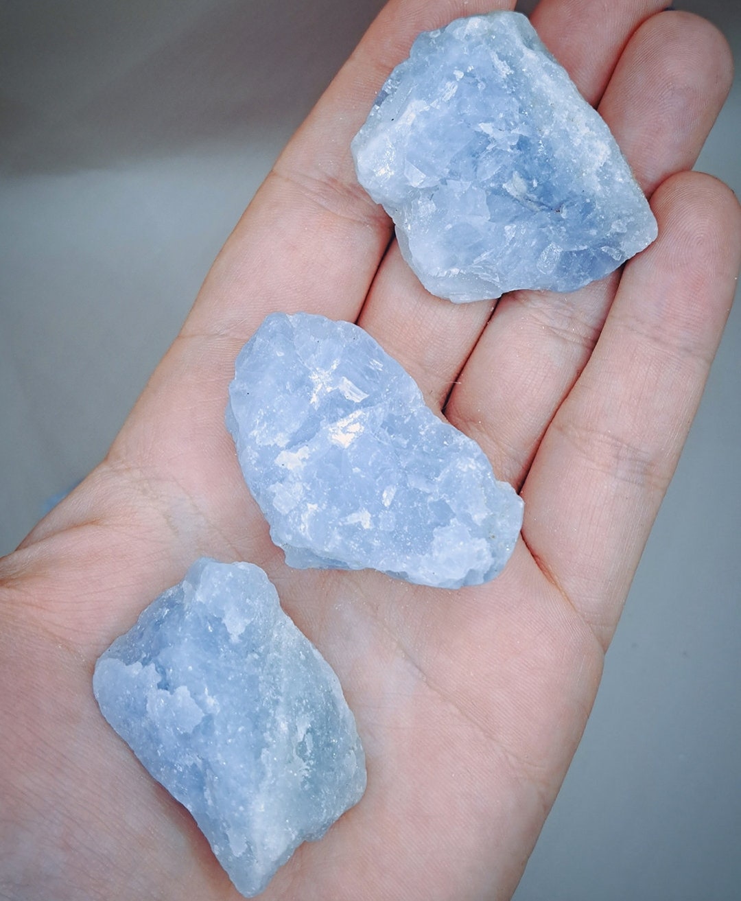 Blue Calcite Raw Stones - Etsy