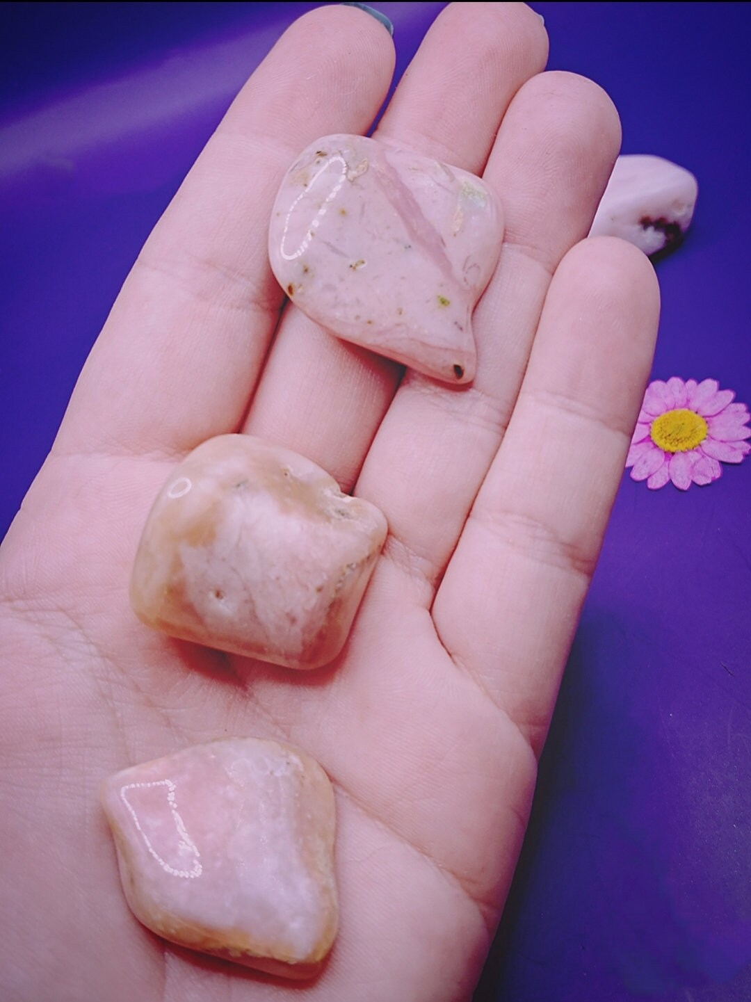 Pink Opal Tumbled Stones - Etsy
