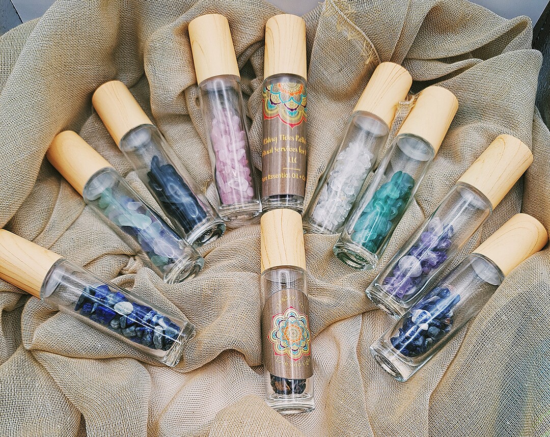 Essential Oils Gemstone Rollerballs - Etsy