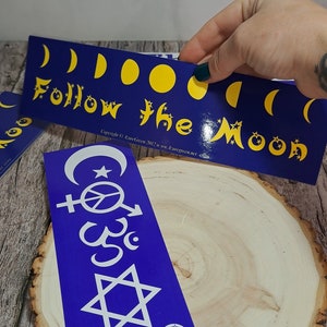 Vinyl Bumper Stickers - Coexist, as Above so Below, Follow the Moon ...