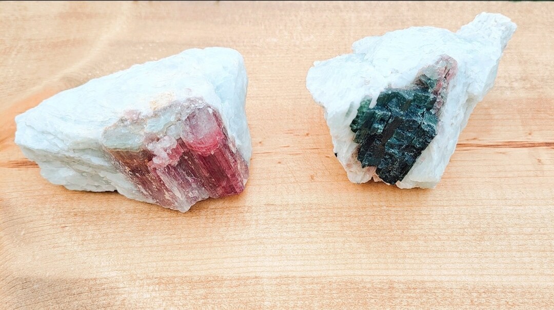 Watermelon Tourmaline Raw Crystal Specimens Ethically Sourced From ...