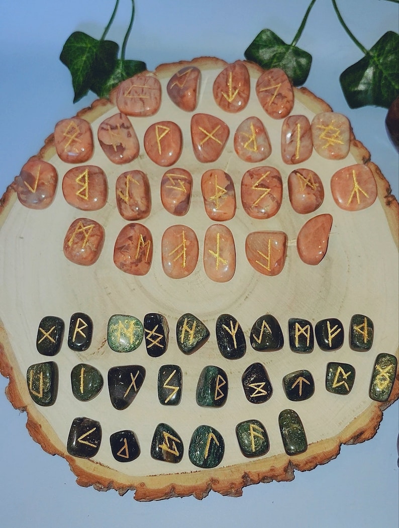 Assorted Elder Futhark Crystal Rune Sets - Etsy