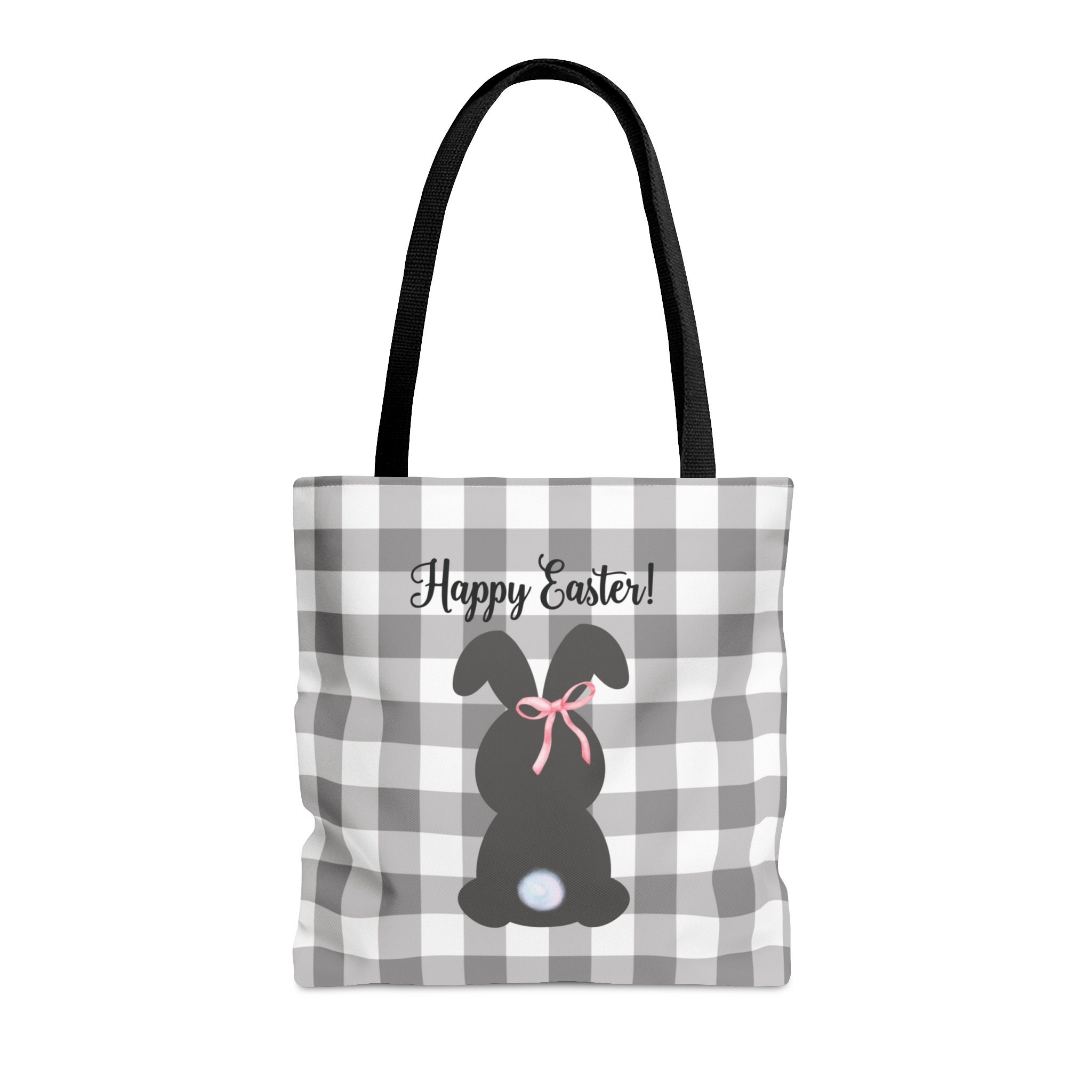 Easter Tote Bag. Grey Plaid, Easter Egg Hunt Tote. - Etsy