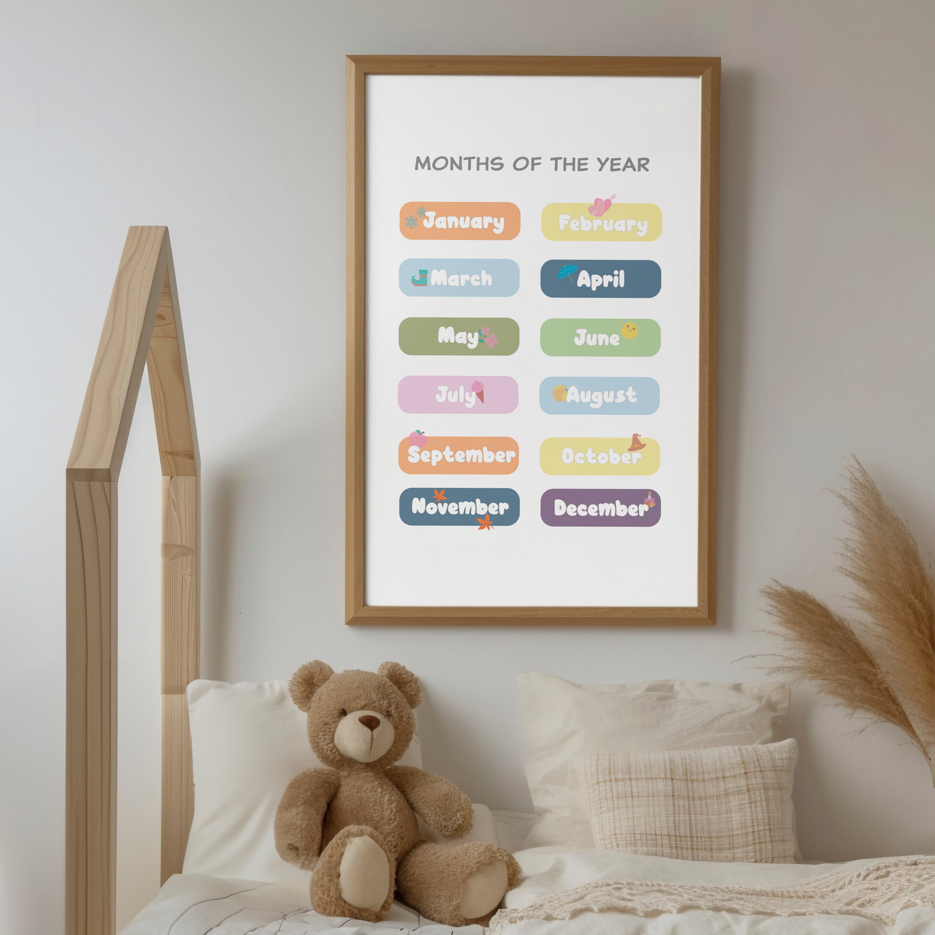 Months of the Year Poster | Digital Download, Montessori, Classroom ...