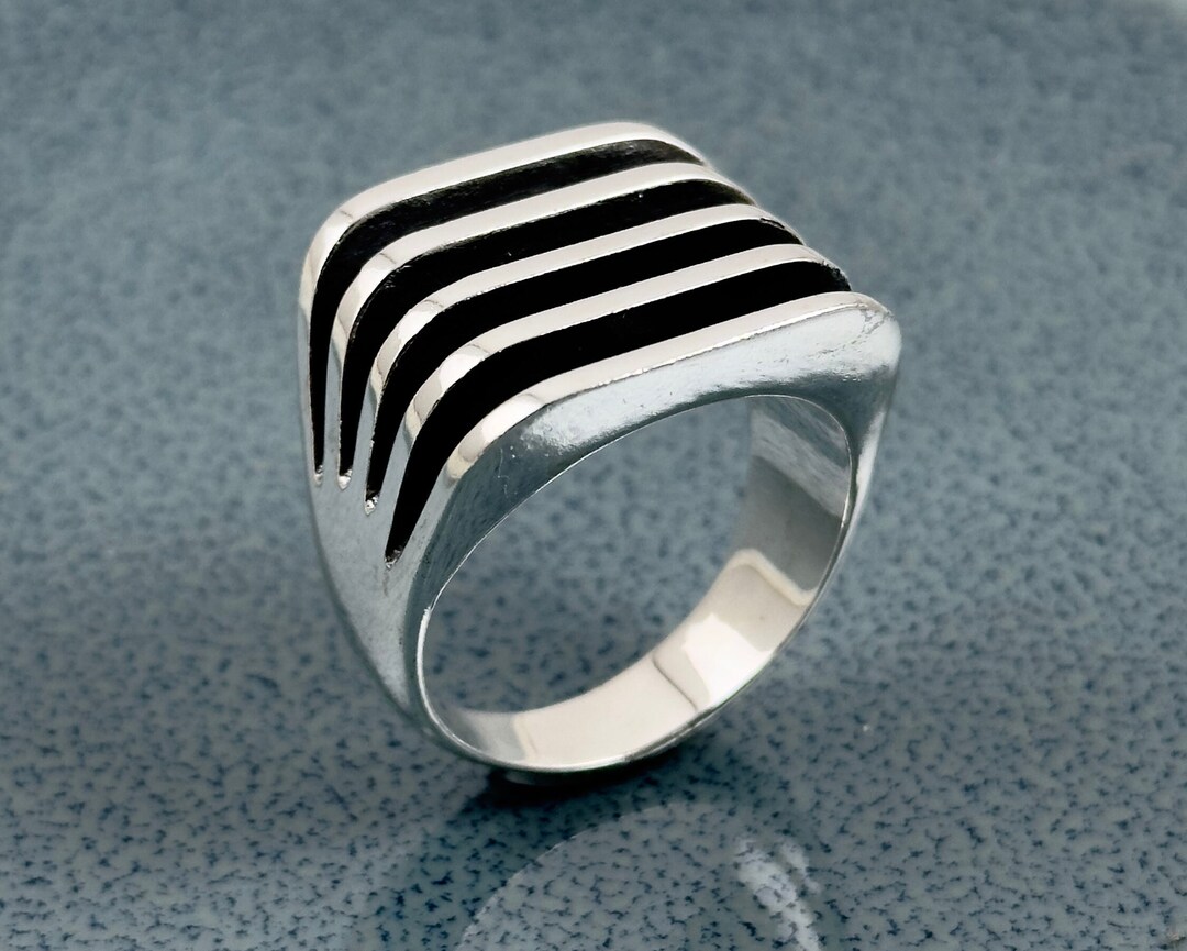 Heavy 925 Sterling Silver 19.8 Gram Modern ,geometric,industrial Ring ...