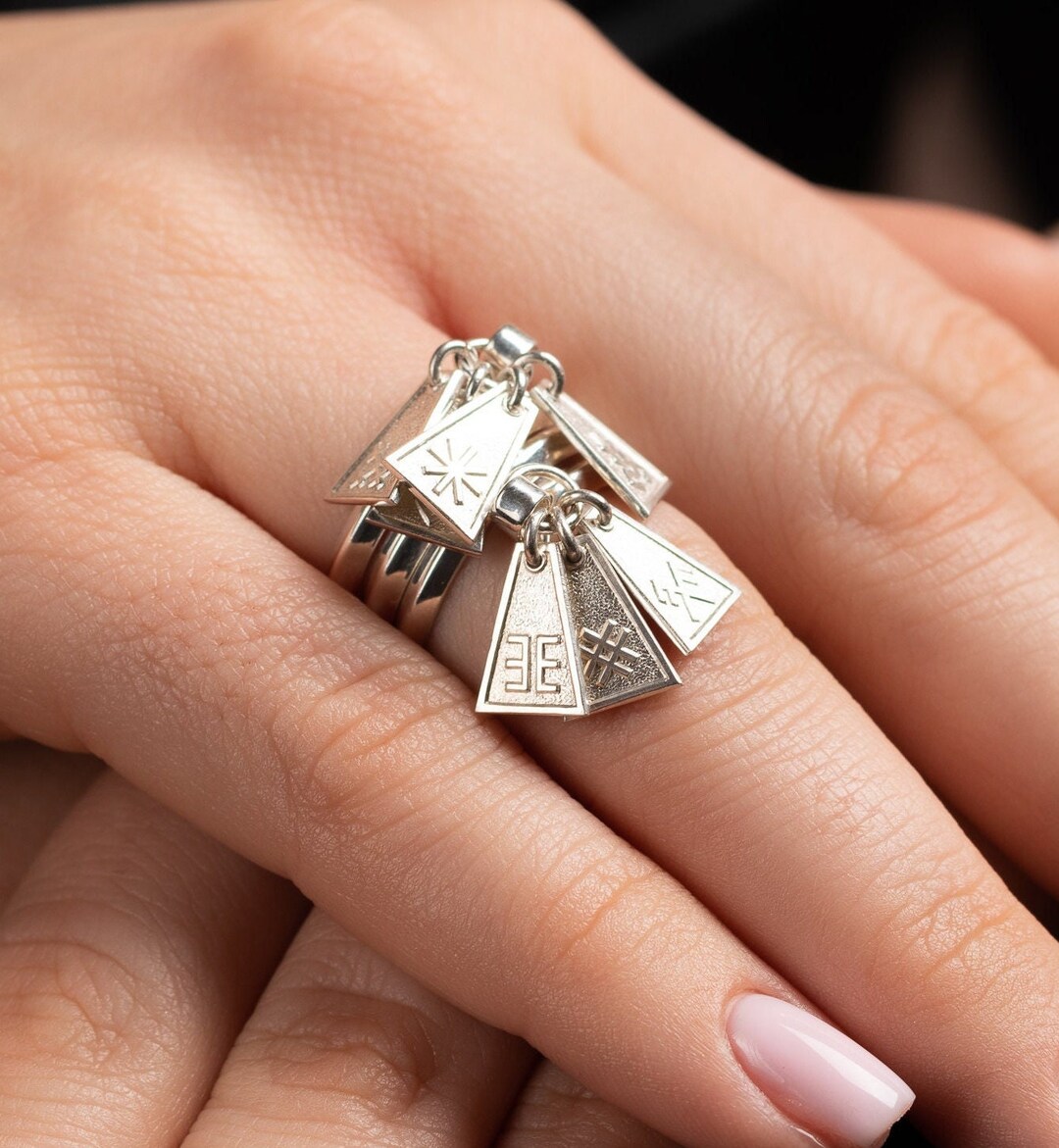 Ancient Baltic 7 Day Ring / Bride's Ring /sterling Silver Ring, Good ...