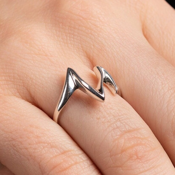 Zig Zag Ring - Etsy