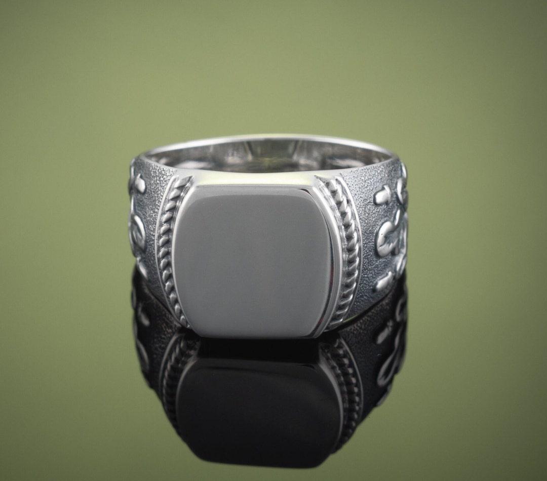 Handmade Oak Leaf Ring for Men / Sterling Silver Statement Ring/ Celtic ...