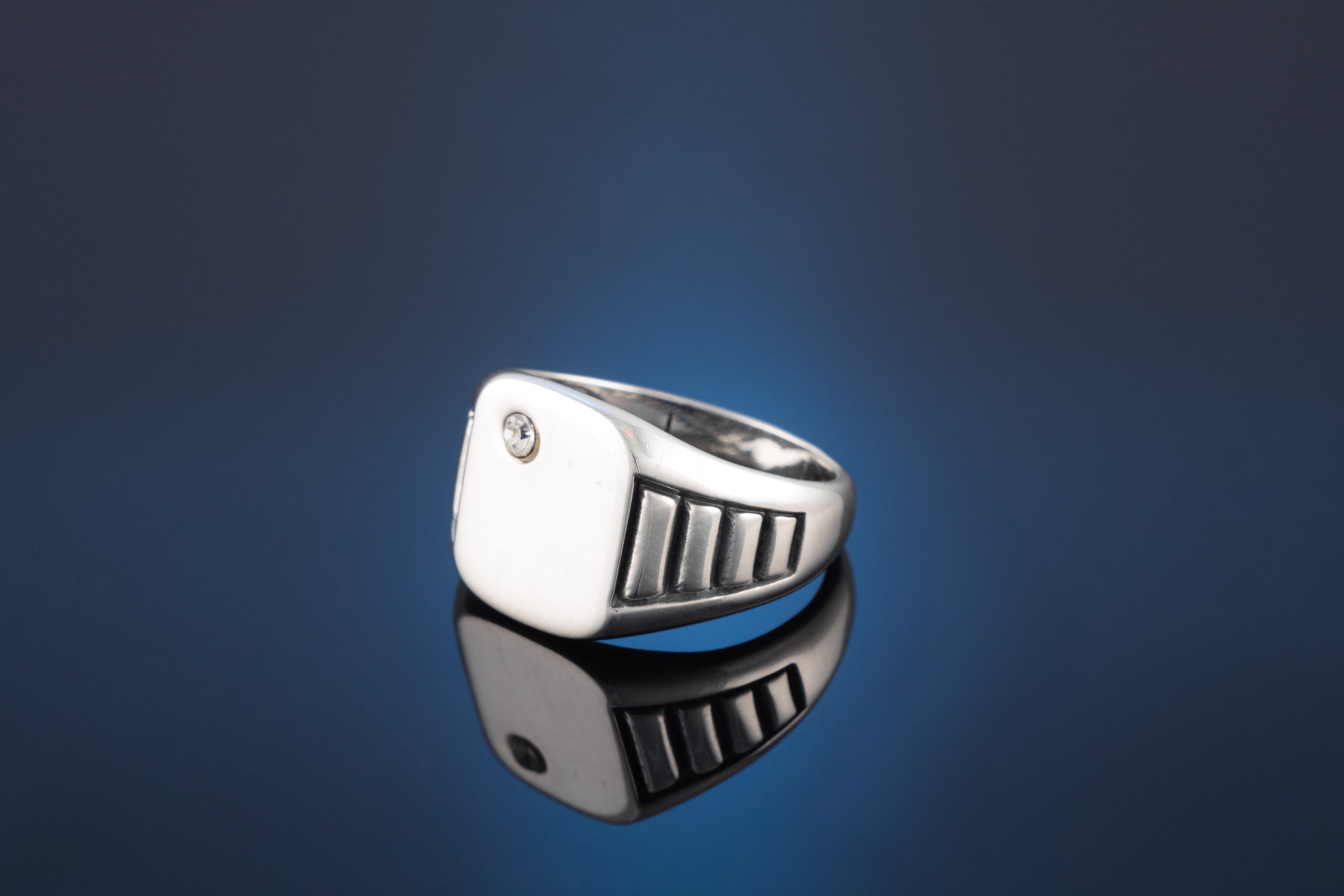 Modern classic Men's Ring/ Geometric Statement Ring for - Etsy