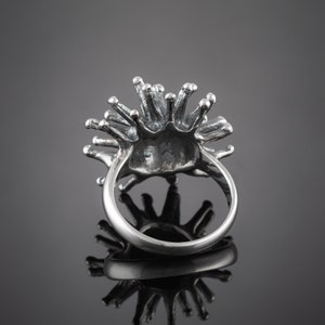 Unique Avant Garde Ring for Women , Hand Made Sterling Silver Ring ...