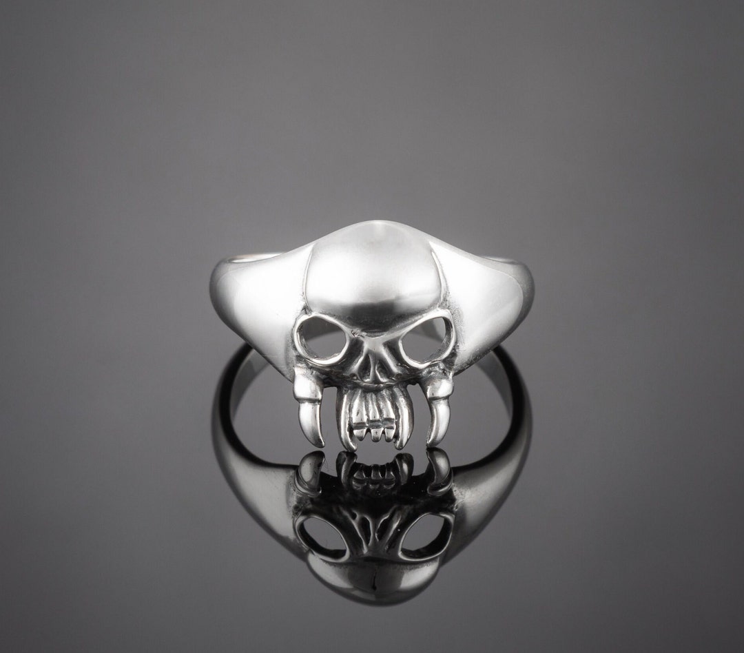 Small Skull Ring for Men , Gothic Style Ring, Horror Jewelry , Biker ...