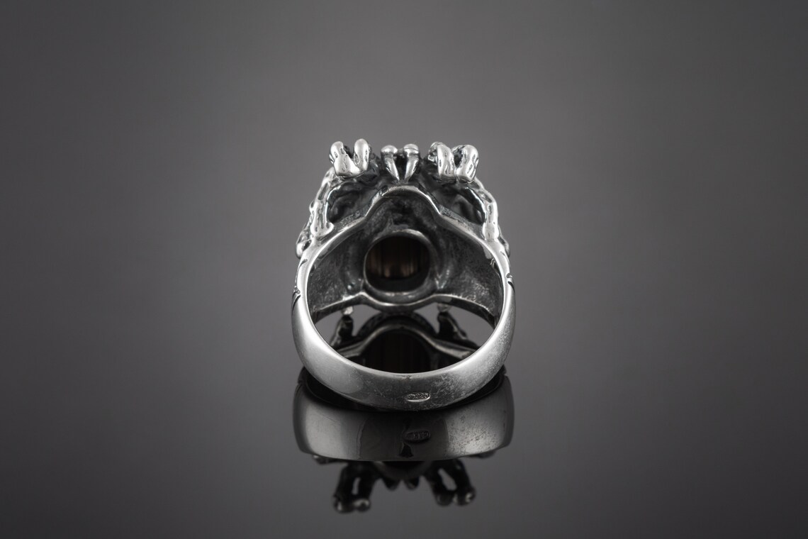 Giant Spider Ring for Men With Gemstone Spider Jewelry - Etsy