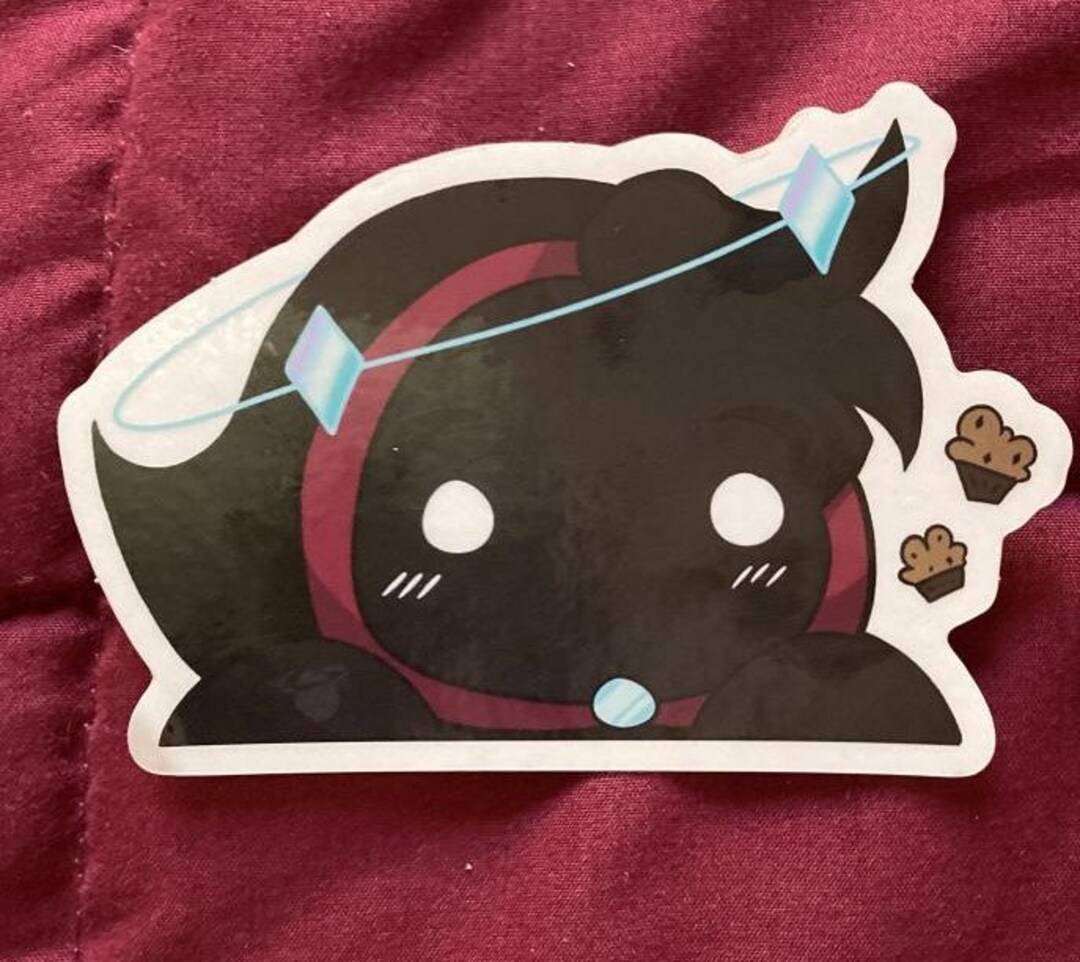 Devil Muffin Peeking Sticker - Badboyhalo MCYT - Etsy