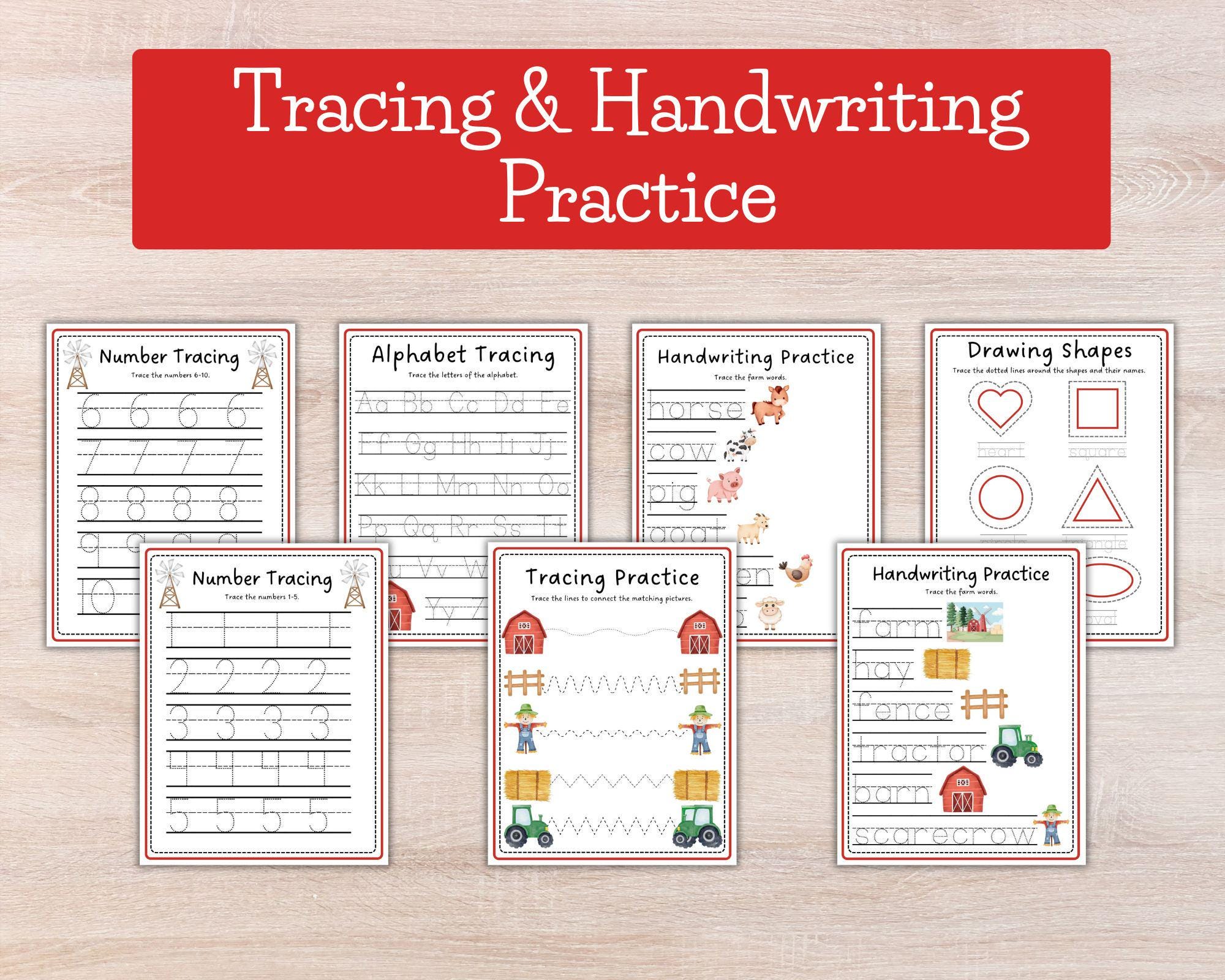 Printable Farm Theme Preschool Activity Bundle - Etsy