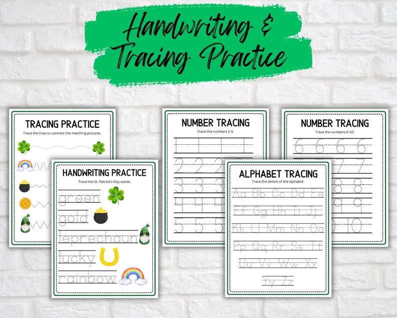 Printable St. Patrick's Day Preschool Activity Bundle - Etsy